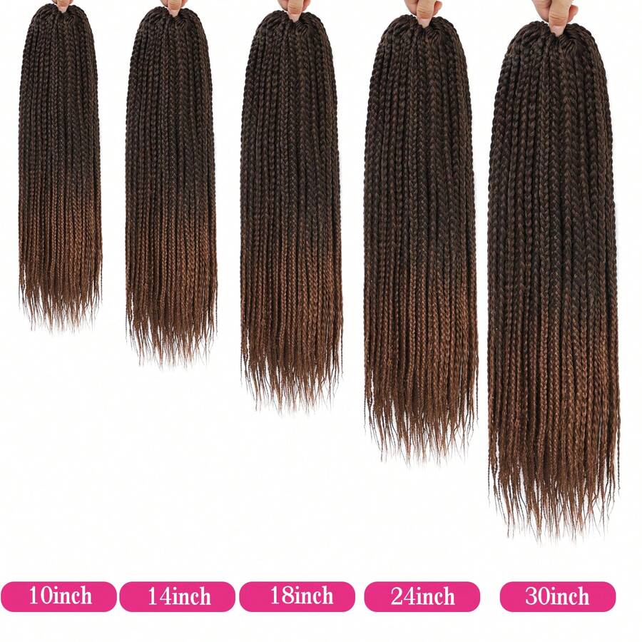 10/14/18/24/30 Inch Box Braids Crochet Hair Crochet Braids Pre Looped ...