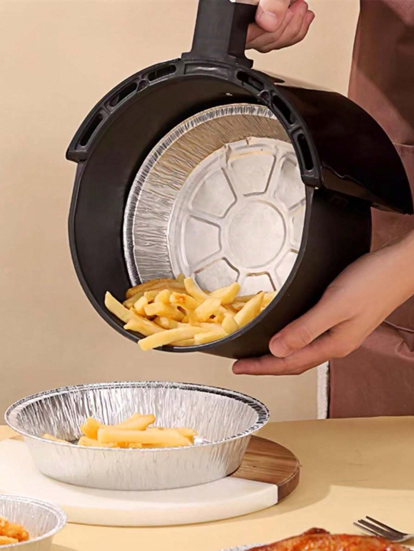 10PCS Baking Round Aluminum Foil Box 7-Inch Air Frying Pan Special ...