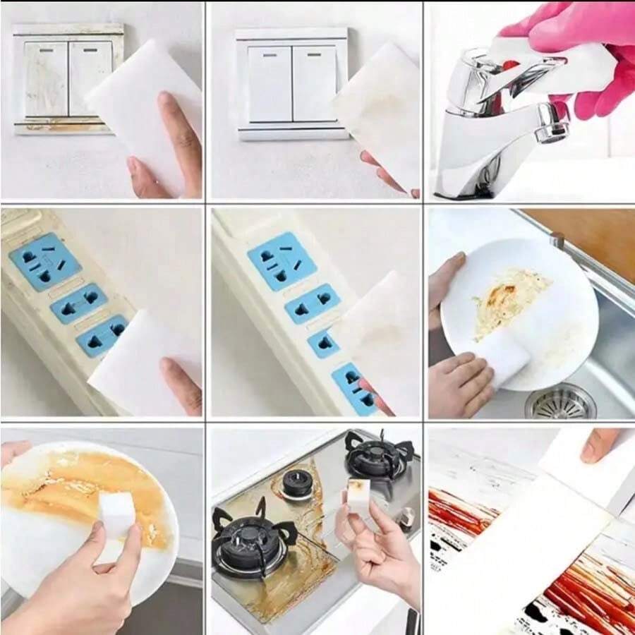 Pack Of 10 Magic Sponge Erasers - Durable, Extra Thick, Melamine Foam ...