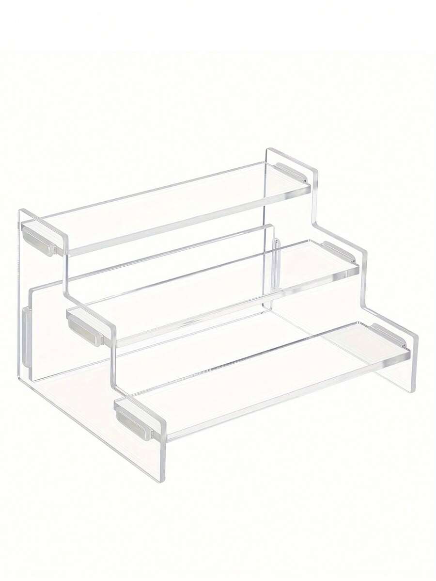 16Pcs/Set Crystal-Clear Acrylic 3-Tier Display Stand - Compact Desktop ...