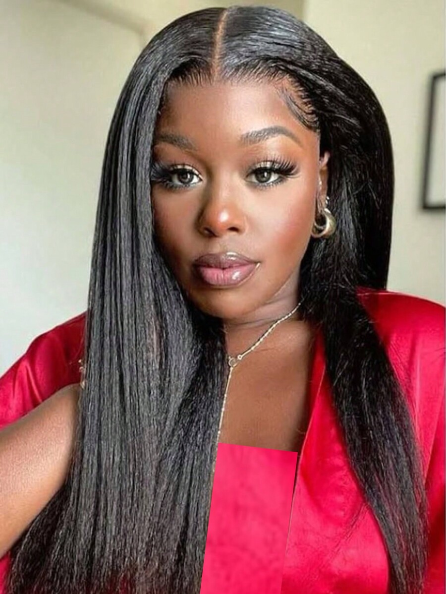 Unice Wigs 7x5 Lace Front Kinky Straight Wig Human Hair Bye Bye Knots ...