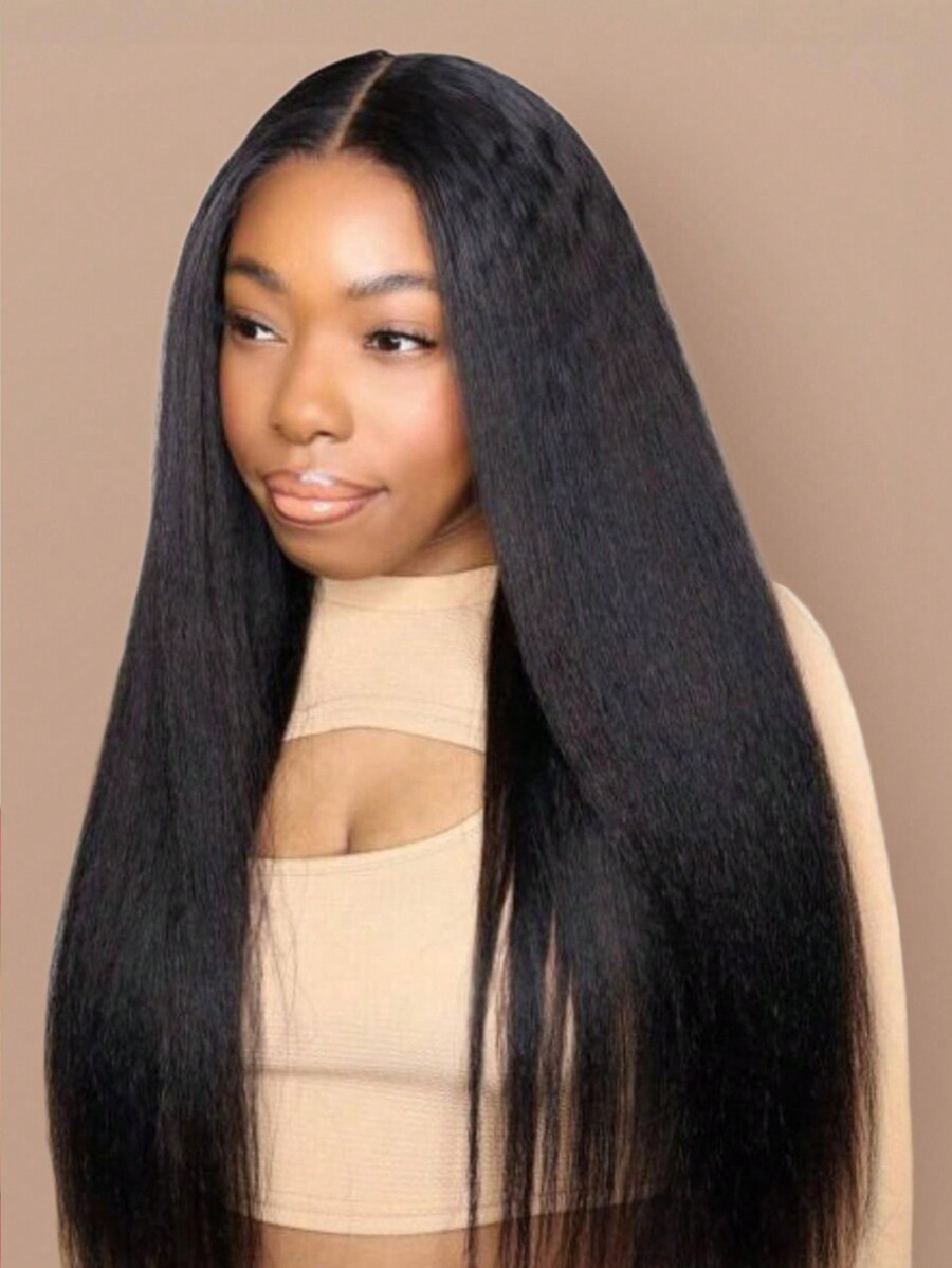 Unice Wigs 7x5 Lace Front Kinky Straight Wig Human Hair Bye Bye Knots ...