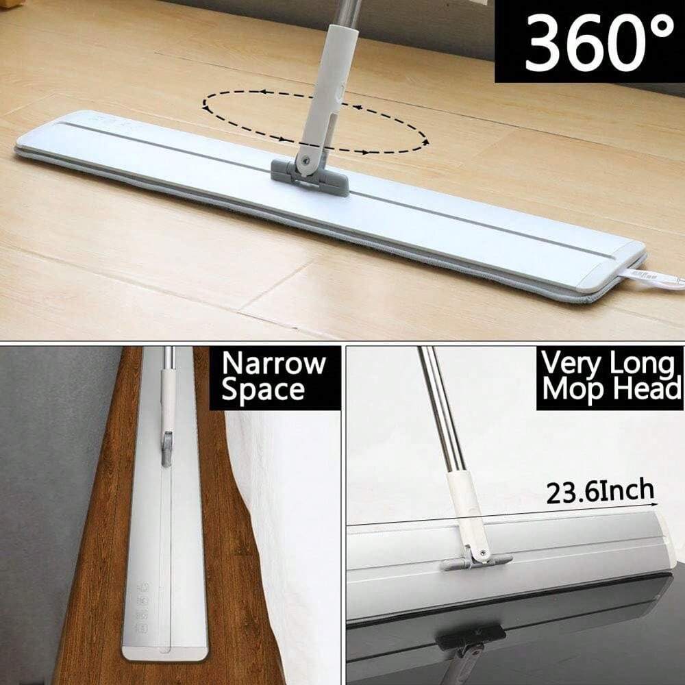 Okwife Large Microfiber Mop 60cm(23.8 In) Flat Mop Commercial Mop Large ...