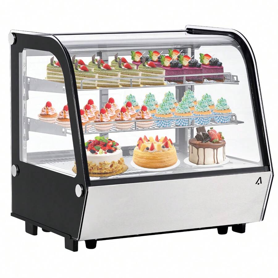 Commercial Countertop Refrigerator 120L- Display Case W/Led Lighting ...