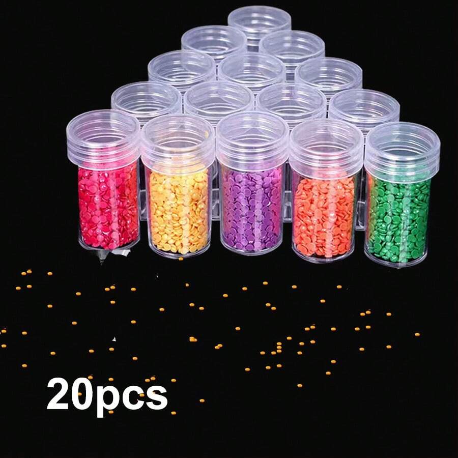 20pcs 5ml Clear Plastic Sample Bottles With Screw Caps And Sewing ...