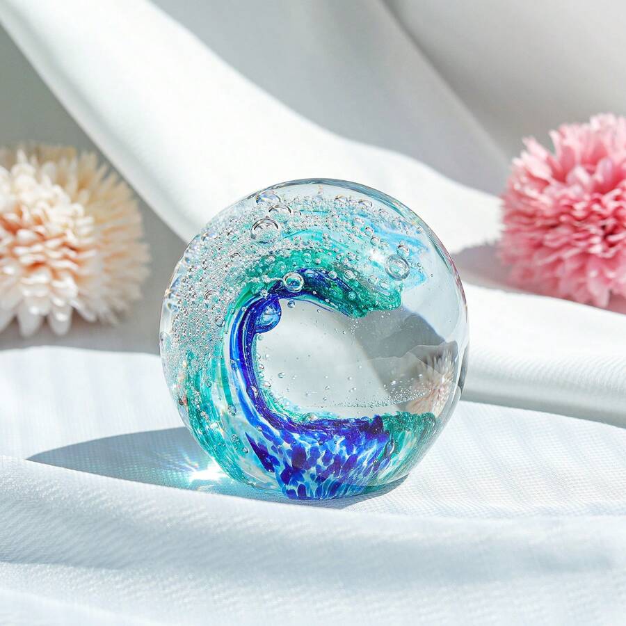 80mm (3.15 Inch) Artificial Crystal Ball Wave Ball Mica Ball Glass Ball ...