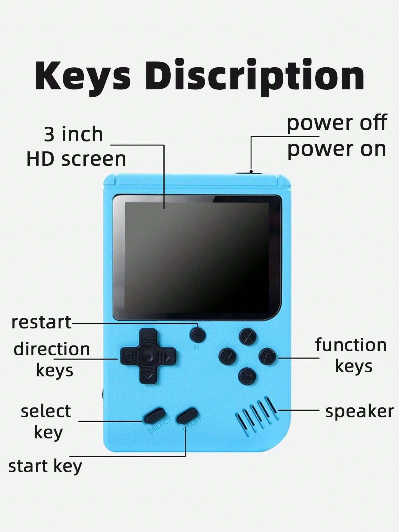 One Handheld Game Console, Retro Nostalgic Portable Mini Game Machine ...