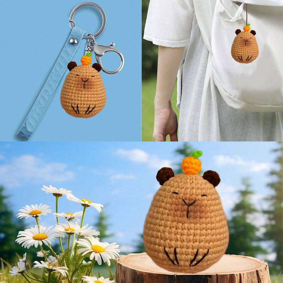DIY Handmade Fruit Capybara Crochet Set Suitable For Starters Who Are ...