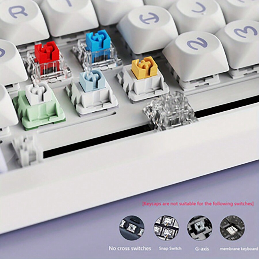 AJAZZ AJAZZ AKH122 PBT Mechanical Keyboard Keycap MOA Highly Rounded ...