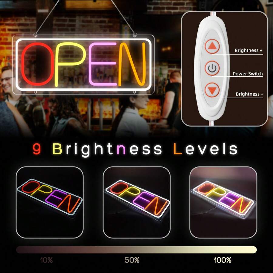 Open-Neon Signs For Hanging Glowing Art Deco In Restaurants, Bars ...