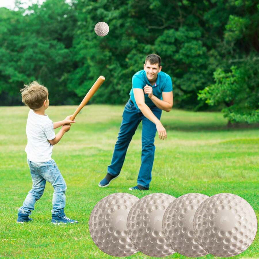 Baseballs 12 Pack Yellow Dimpled Baseballs, 9-Inch Pitching Machine ...