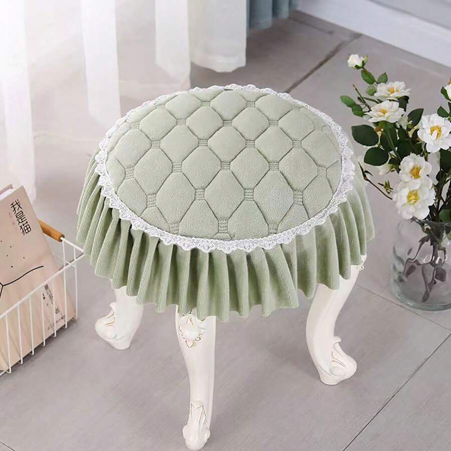 Round Stool Cover, Elastic Cloth Fabric Stool Seat Cover, Slip ...