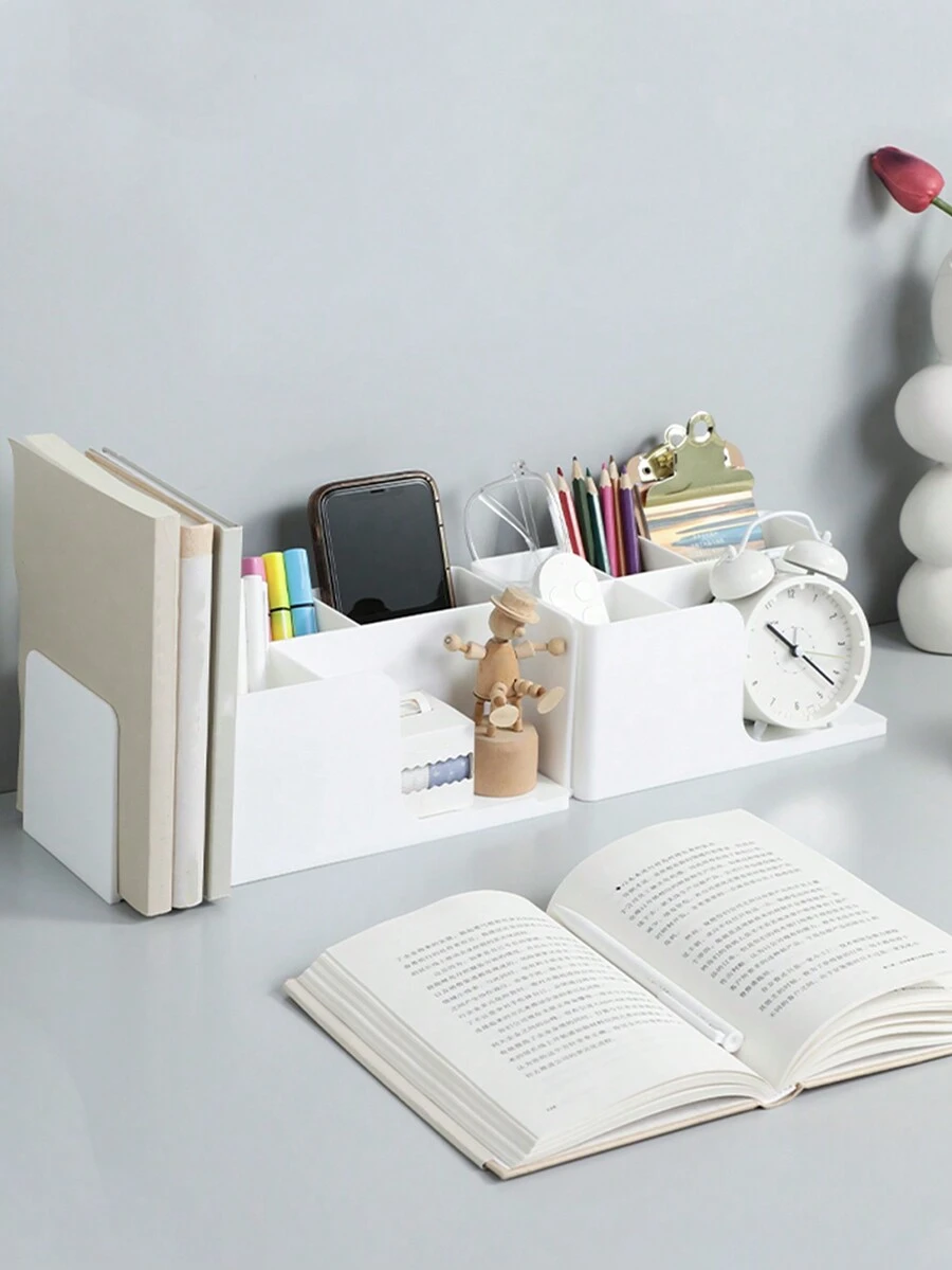 1pc/Retractable Desktop Organizer Box, Desk Storage Container ...