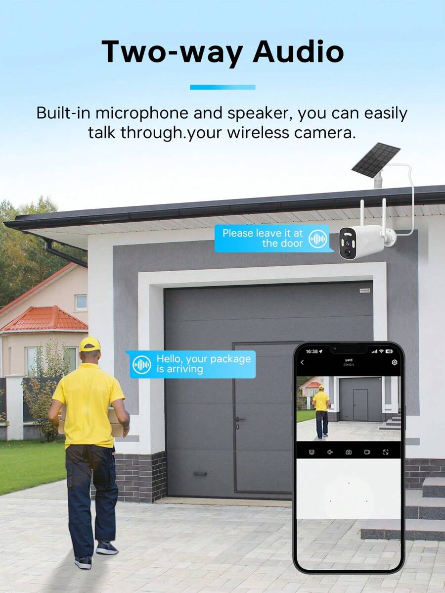 Security Cameras Wireless Outdoor, 4MP Solar WiFi Cameras For Home ...