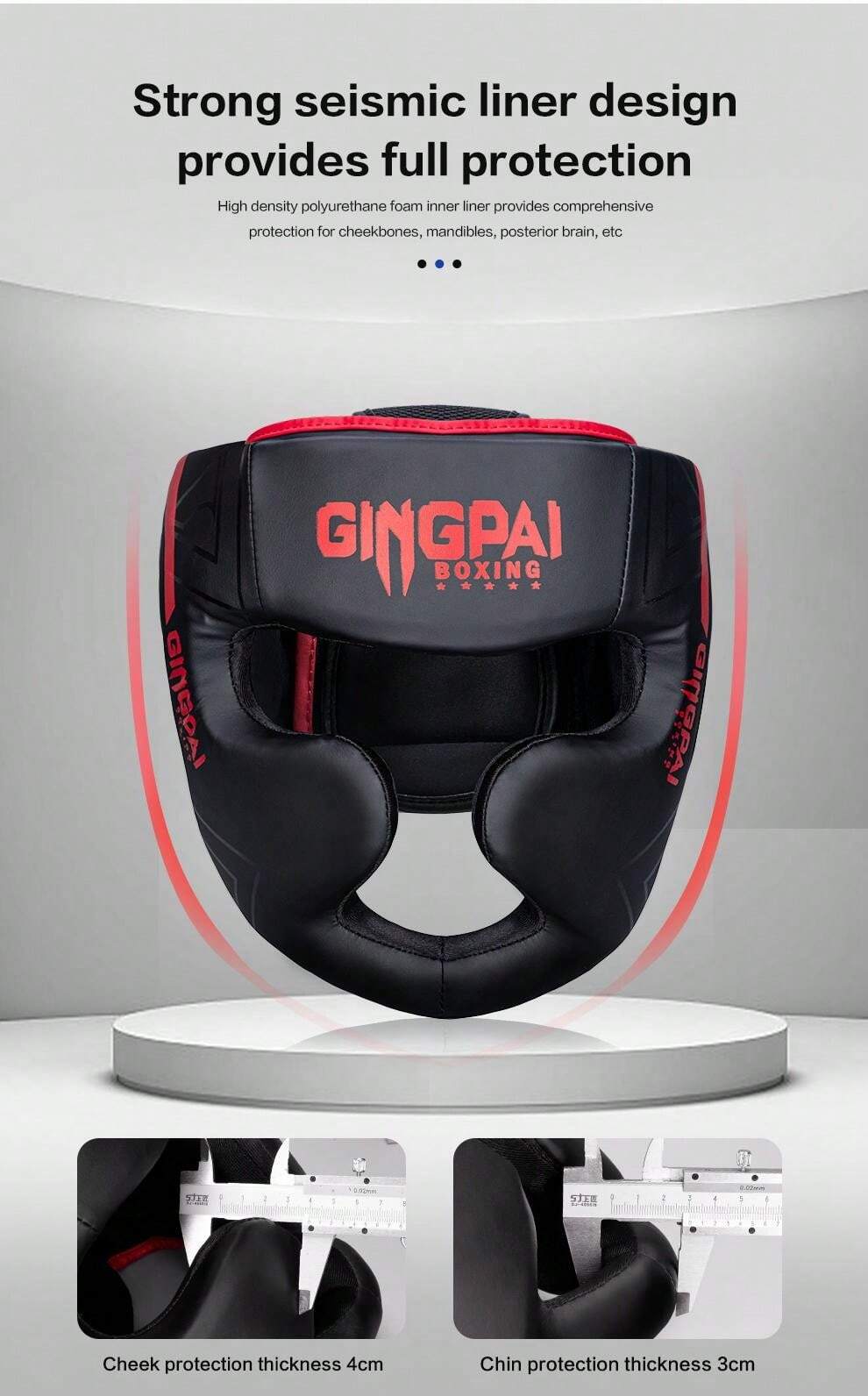 GINGPAI BOXING Professional Boxing Headguard For Adults & Teenagers ...