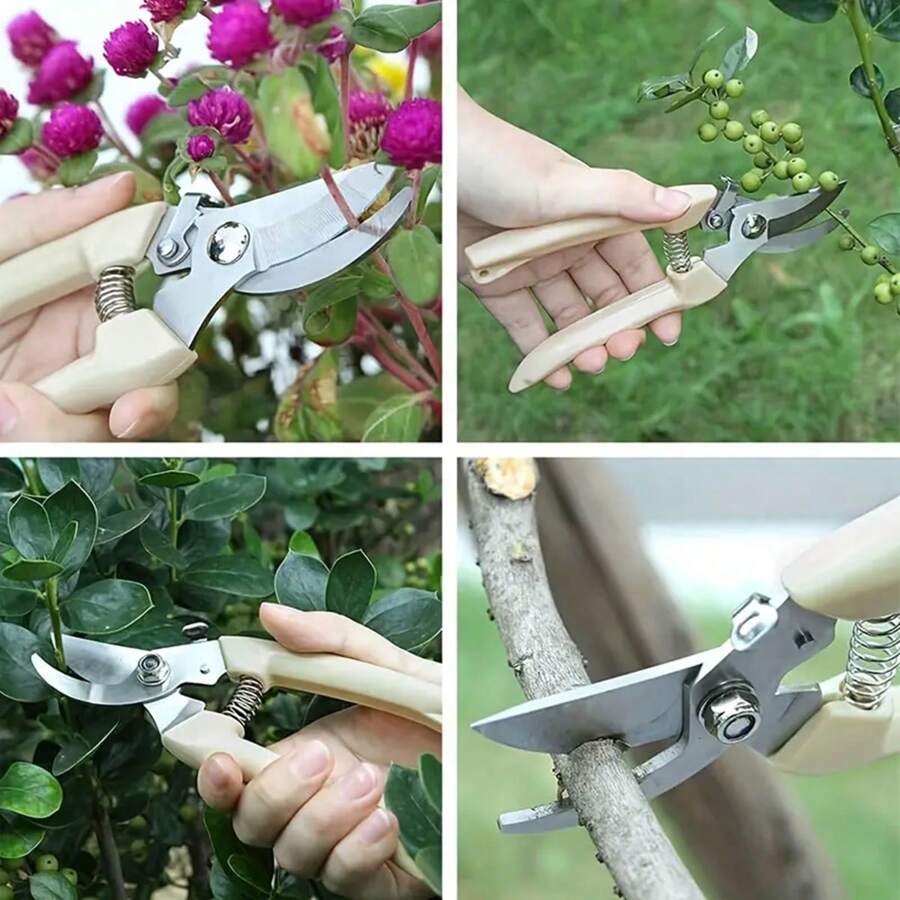 2-Piece Garden Pruning Shears Set With Sharp Blades, Suitable For Cutting Flowers, Pruning ...