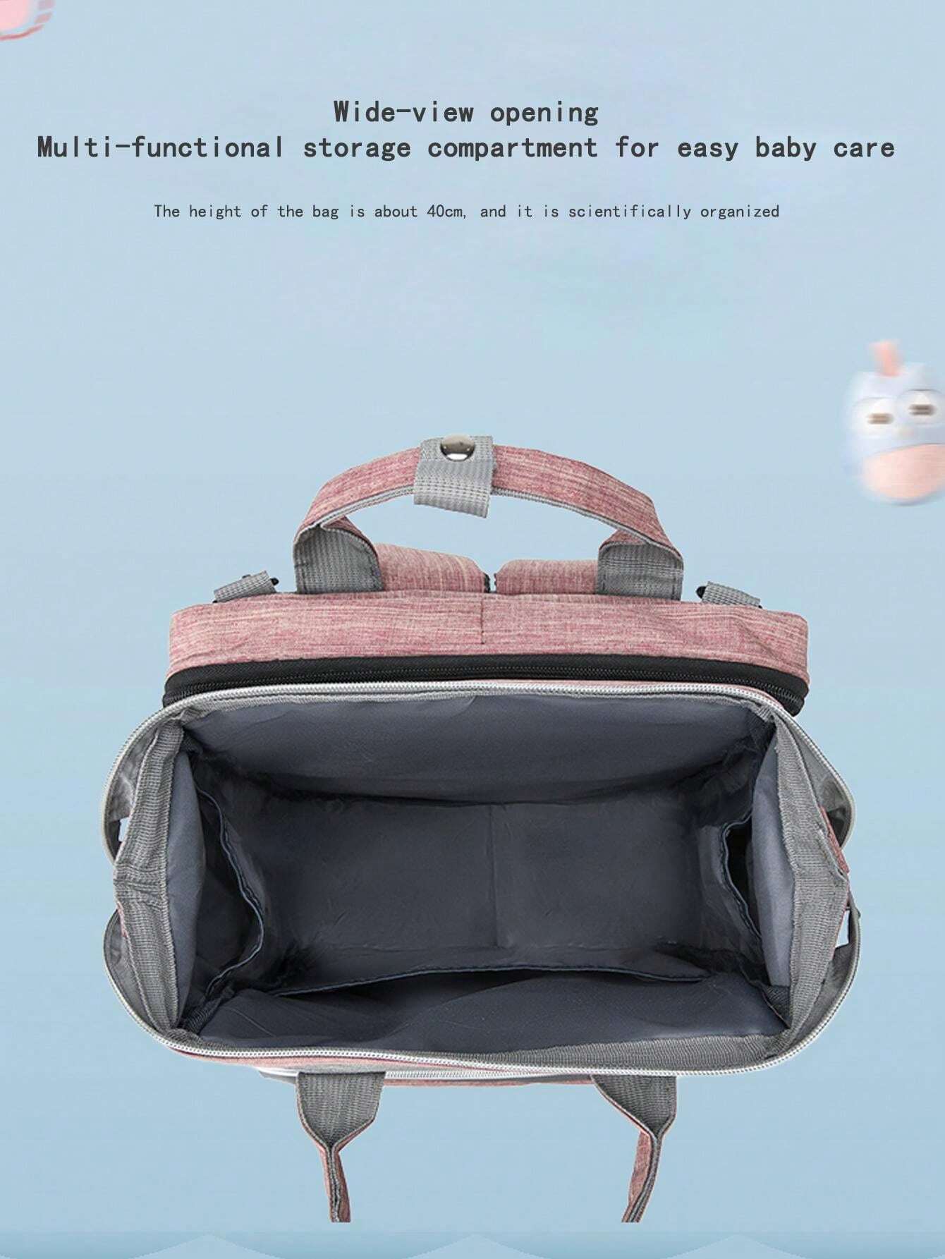 A New Color-Blocked Multi-Functional Crib Mommy Bag With Diaper Pad And ...