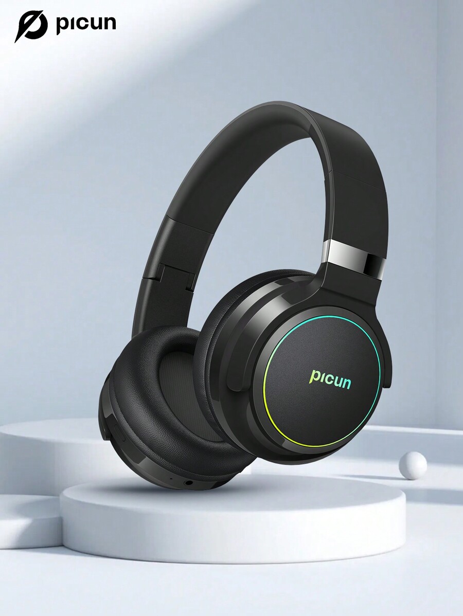 Picun B2 Wireless Headphones, High-Definition Stereo Headphones, Built-In Microphone, Deep Bass ...