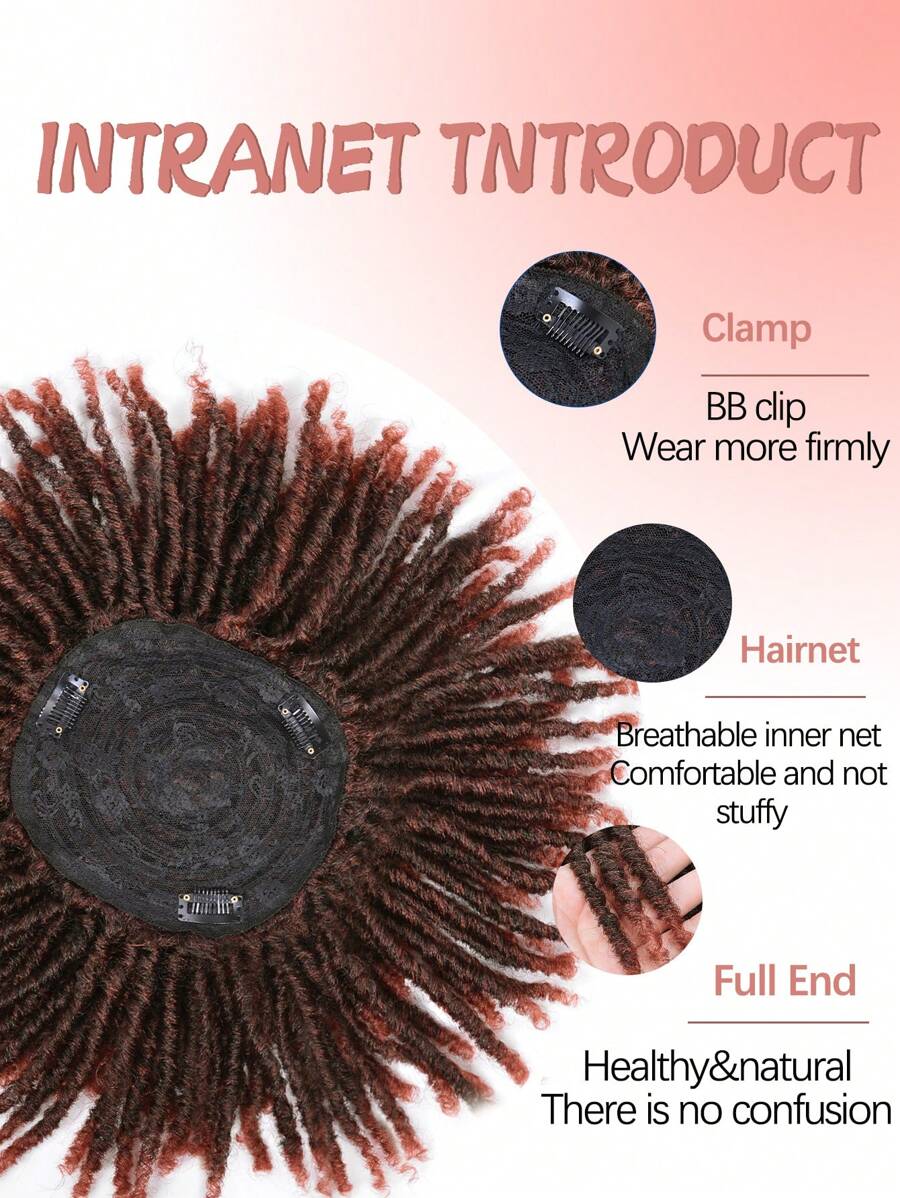 Dreadlock Hair Topper Wig With Clip In Braided Hair Half Wigs For Women ...