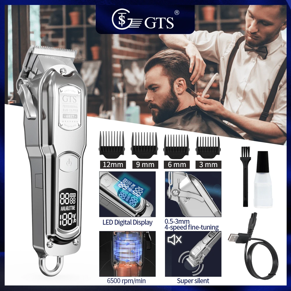 GTS Wireless Hair Clipper, Trimmer Grooming Kit For Men Professional ...