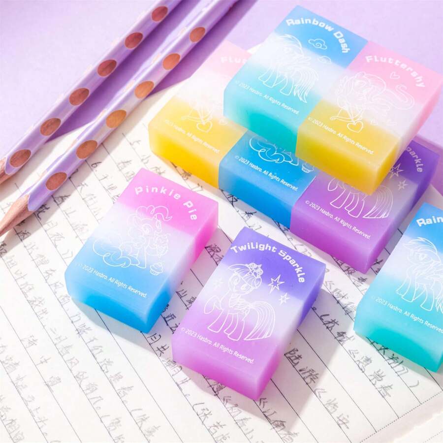 Iigen 3pcs/4pcs Jelly Eraser Cartoon Fun Eraser Pencil Eraser | SHEIN USA