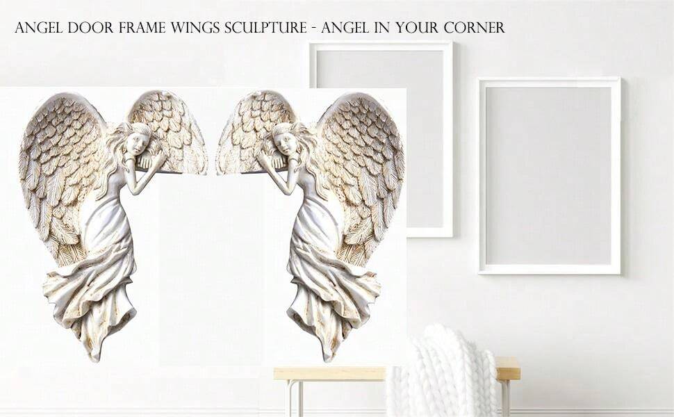 Angel Door Frame Decoration, Door Frame Angel Wing Sculpture, Corner ...