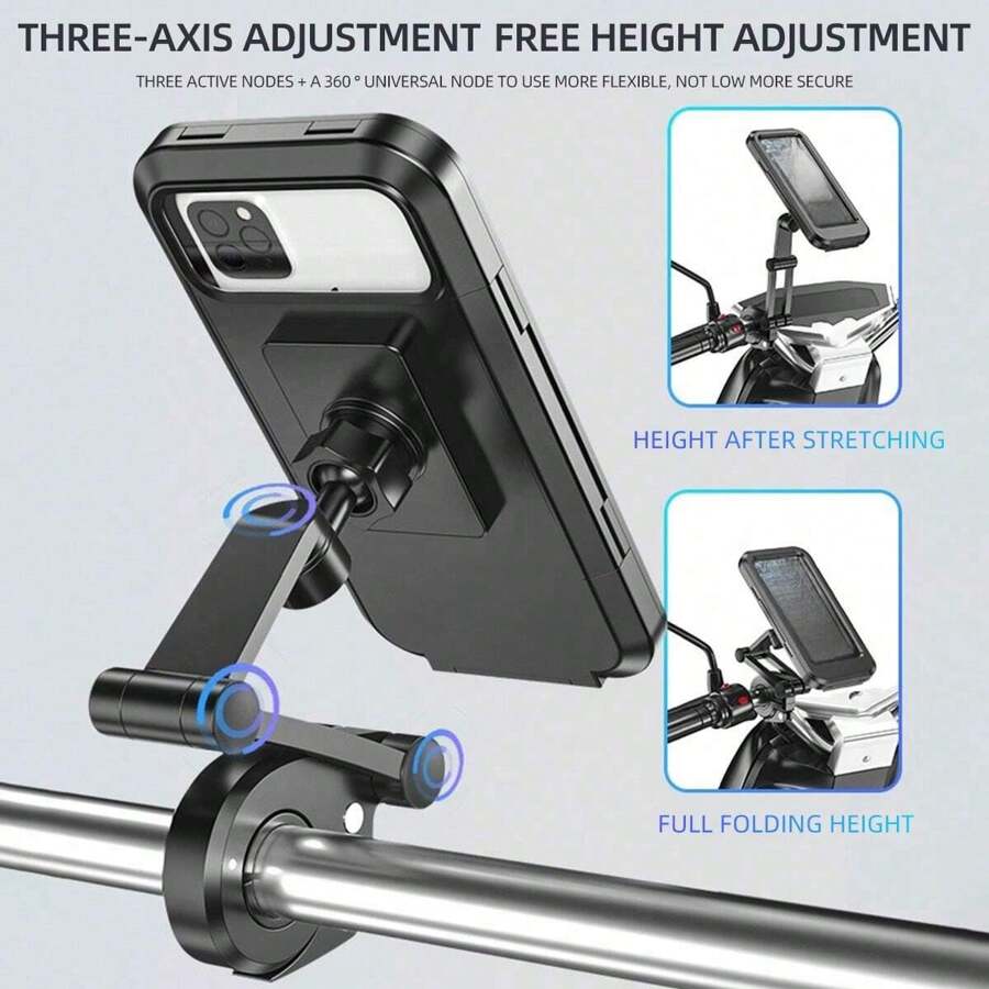 Bike Phone Holder, Touch Screen Adjustable Waterproof Navigation Mount ...