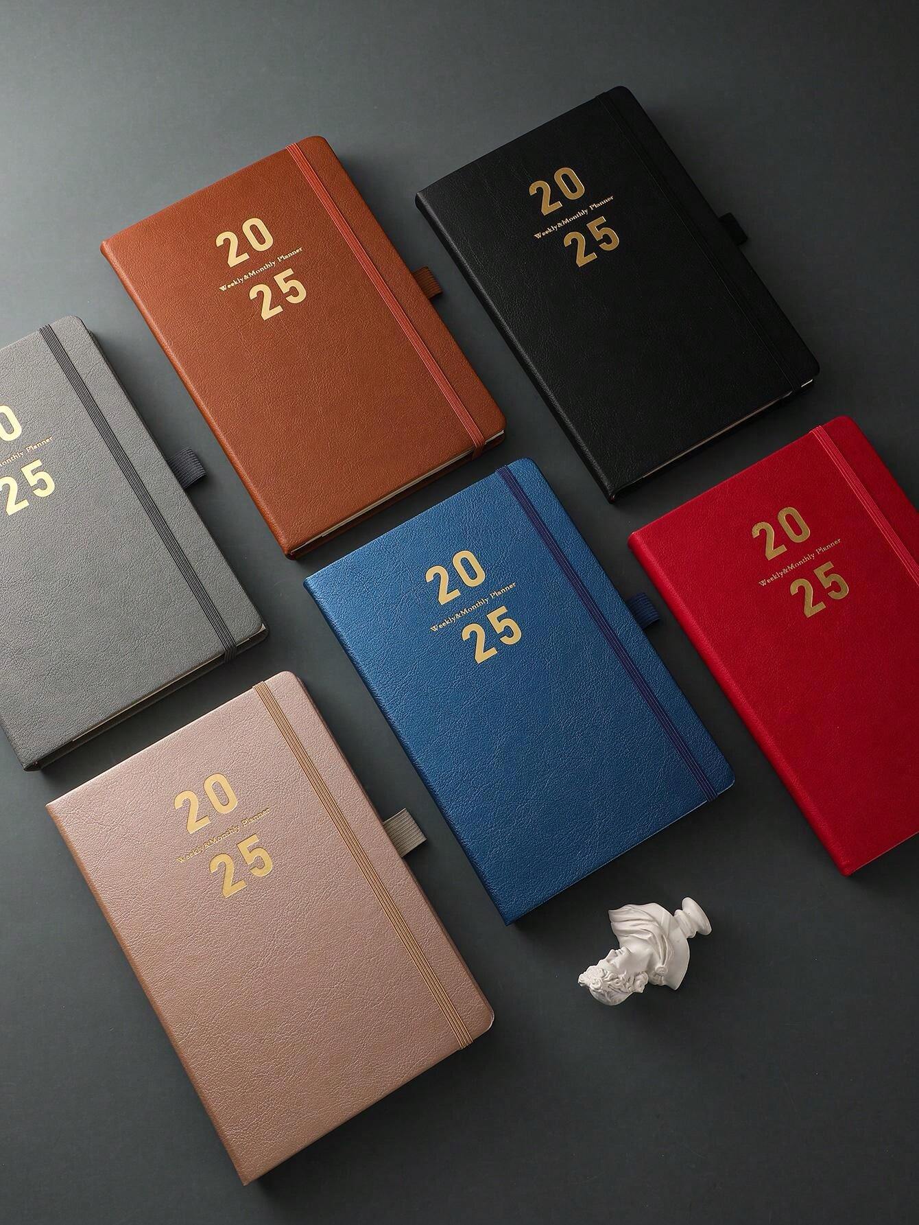 1pc 2025-2026 Hardcover Daily Planner And Yearly Calendar Without Pen ...