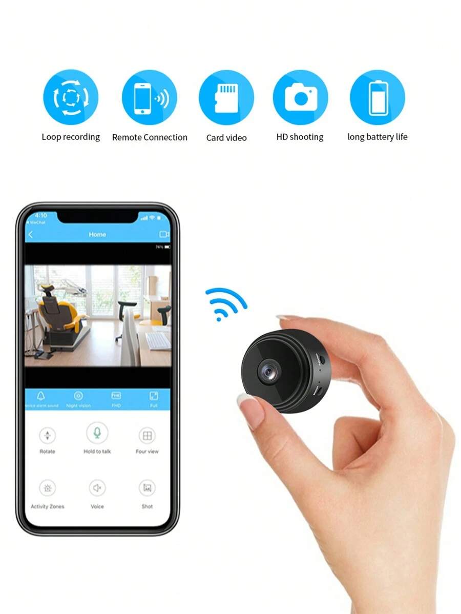 Telecamera senza fili HD WiFi, telecamera interna controllata dall ...