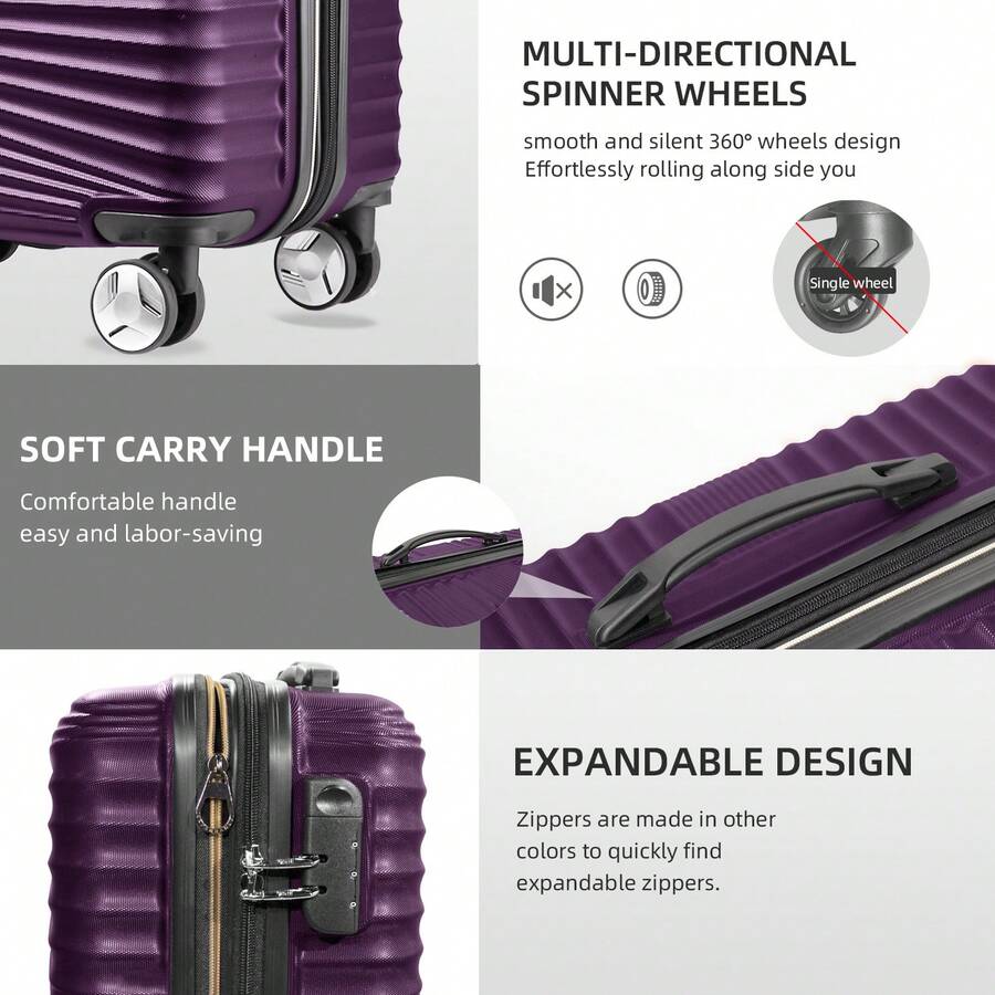 Luggage 5-Piece Set Of Large-Capacity 28-Inch 24-Inch 20-Inch 18-Inch ...