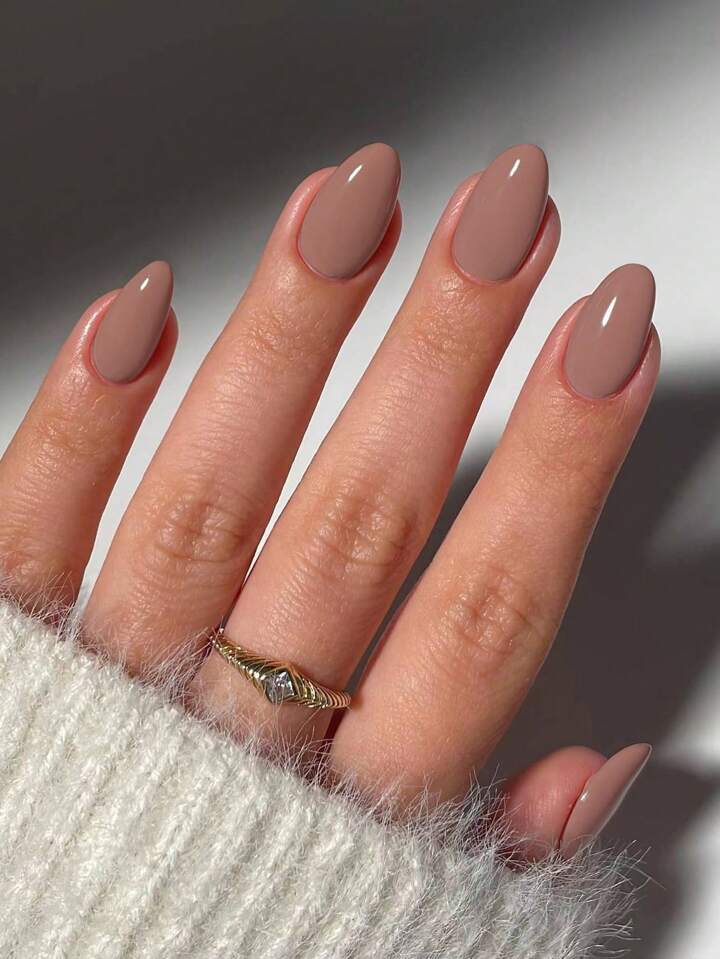 Instantly Upgrade Your Look With 24pcs Short Oval Nude Glossy Short Press On Nails Macaron Candy Color Fully Laminated Acrylic False Nails Set Contain 1pc Jelly Glue And 1pc Nail File Suitable