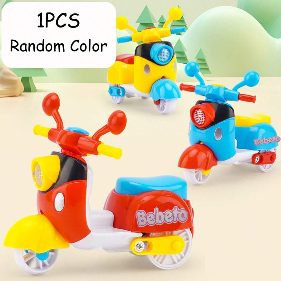 1pc Friction-Powered Motorcycle Toy, Plastic Push-And-Go Motorbike ...