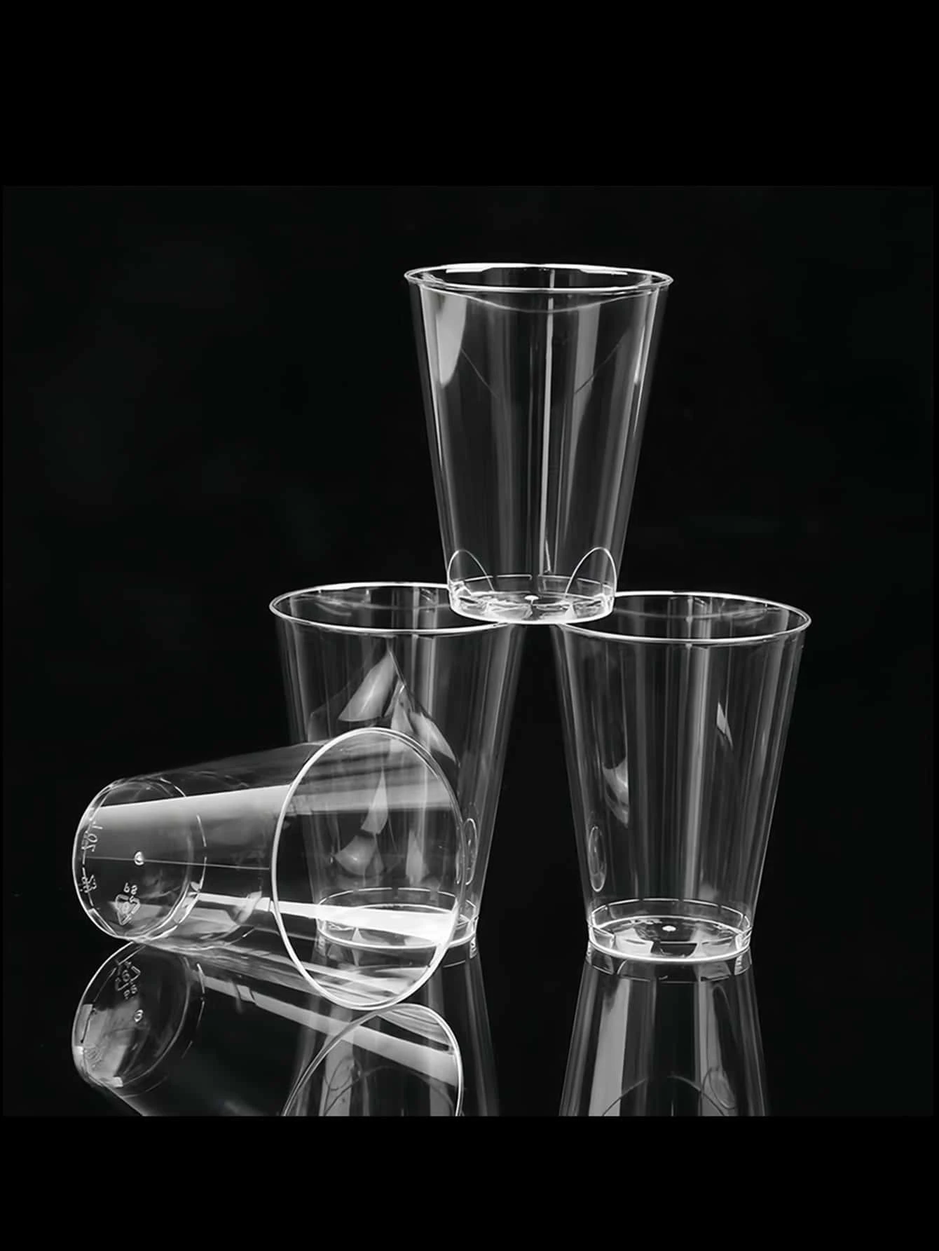 25pcs Clear Plastic Tea Cups, Lightweight Heat Resistant Drinking Cups ...