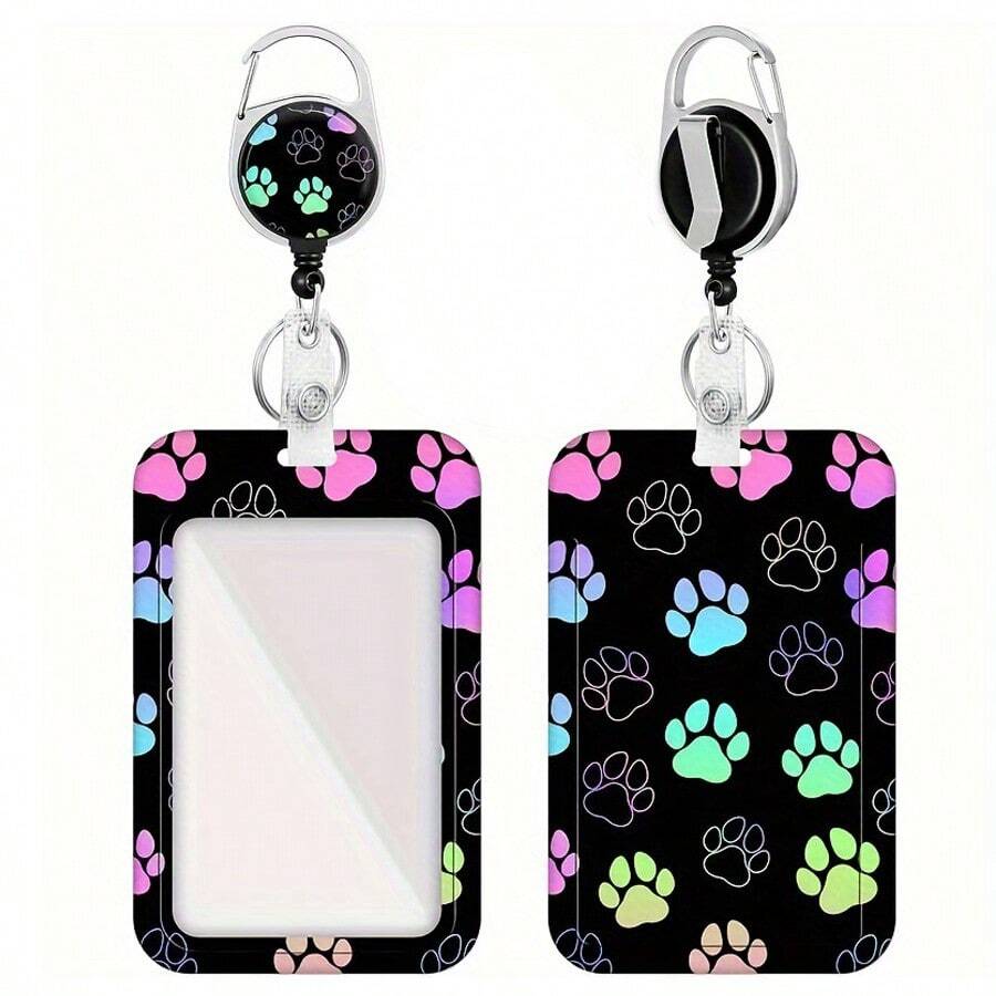 ID Badge Holder With Breakaway Lanyard Badge Reel Retractable Heavy ...