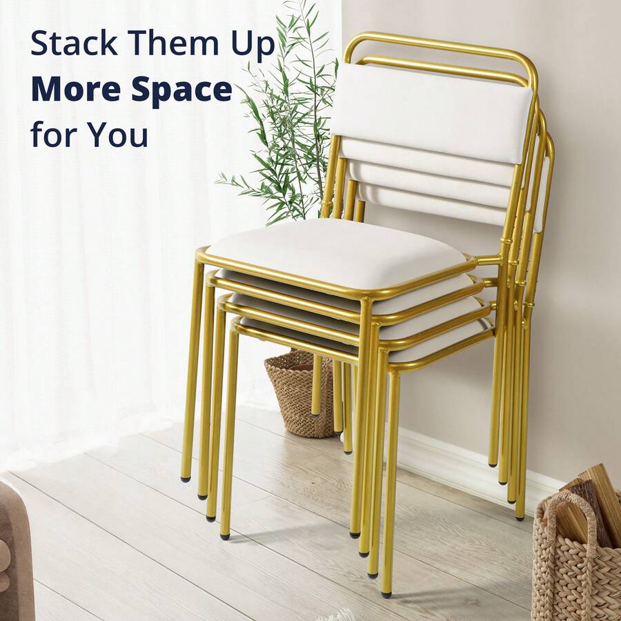 GladGrid Mid-Century Modern Dining Chairs Set Of 4, Velvet Upholstered ...