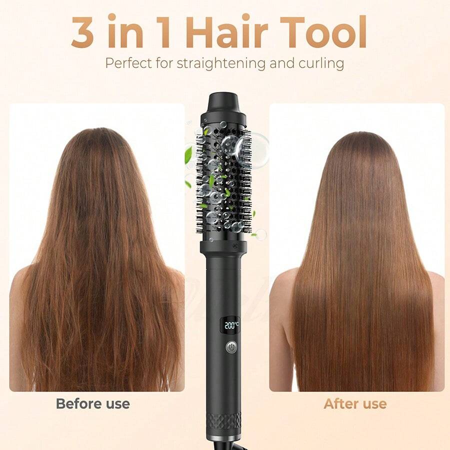 Ceramic Negative Ion Hair Straightener Brush With Multiple Heat ...