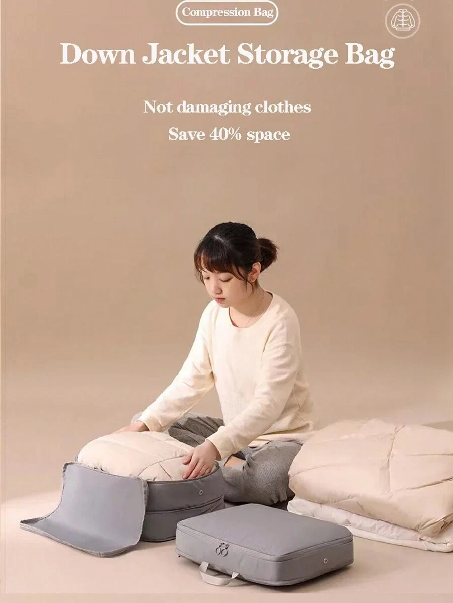 Portable Minimalist Down Jacket Storage Bag, Compressible School ...