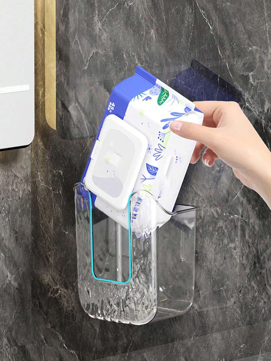 1pc Kitchen Wet Wipes Storage Box, Luxury Wave Pattern Wall-Mounted ...