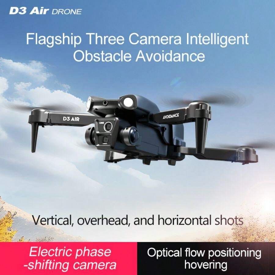 D3 Remote Control Drone, One-Key Reset, ESC Lens, Intelligent Obstacle ...
