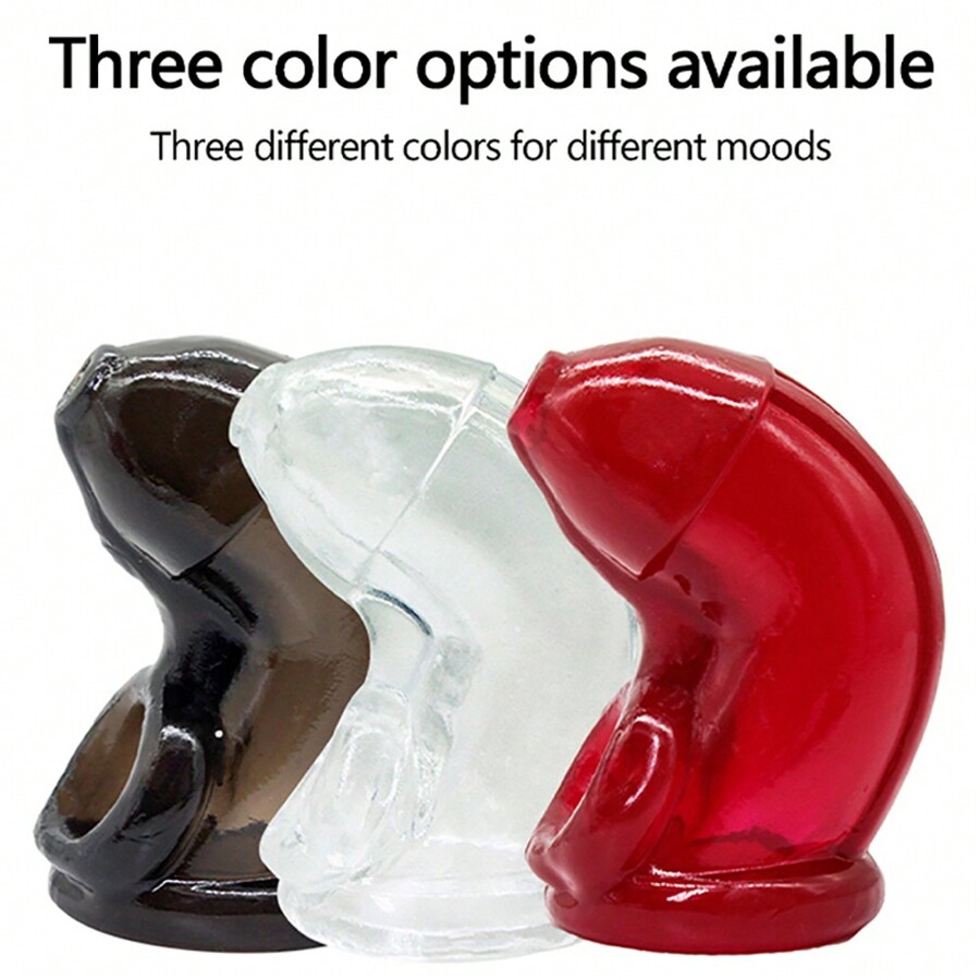 1PC Fun Soft Glue JJ Set Penis Lock Chastity Three Colors To Choose ...