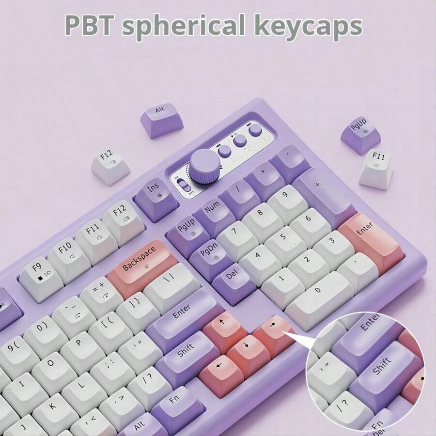 EWEADN BT And Wireless 2.4G Rechargeable &Mechanical Feel Keyboard With ...