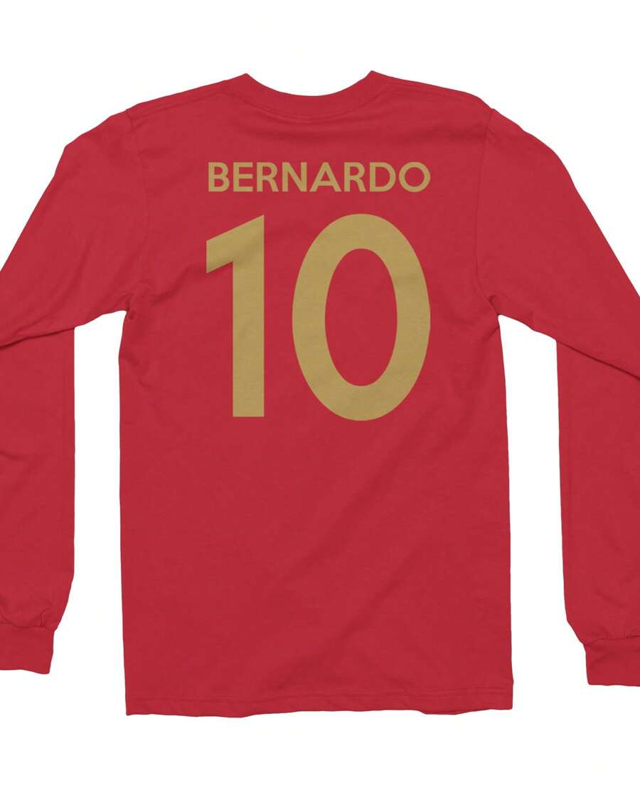 Portugal Star Soccer Player Bernardo 10 Europa 2024 Unisex Long Sleeve ...