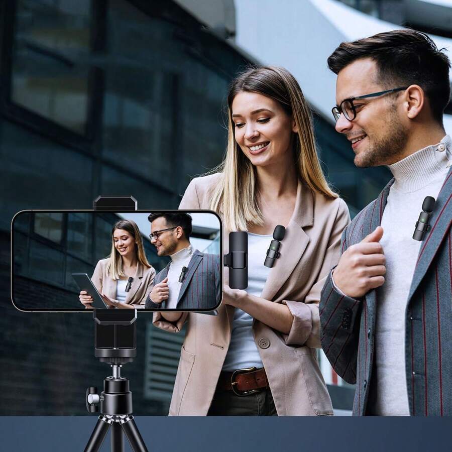 Professional Wireless Lavalier Microphone Compatible With Iphone ...