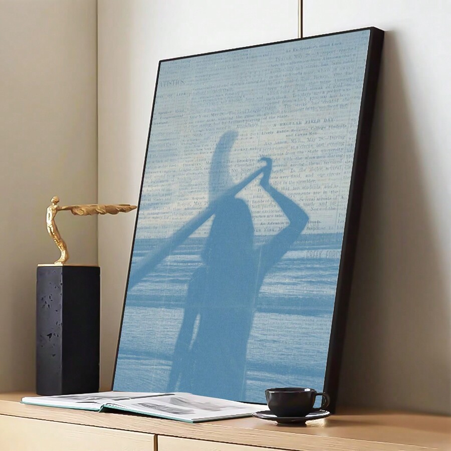 1pc Coastal Cowgirl Decor Newspaper Print Surfboard Wall Art Newspaper ...