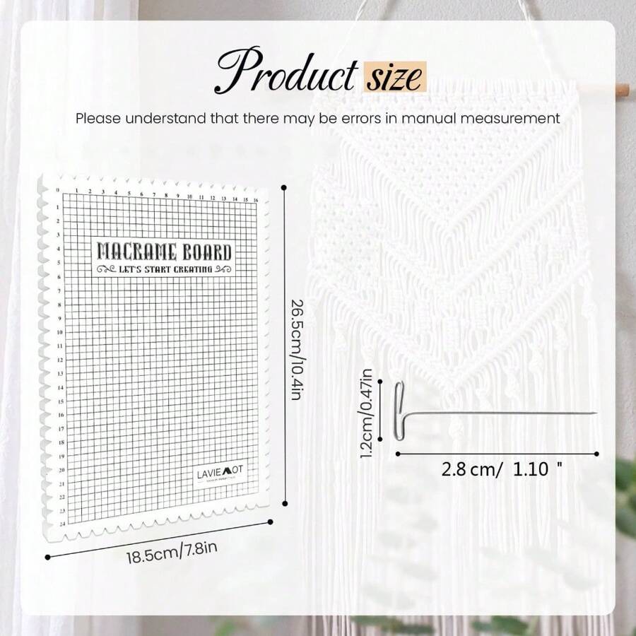 Macrames Board Grided Mat 8x11'' Braiding Jewelry Making Hand Kniting ...
