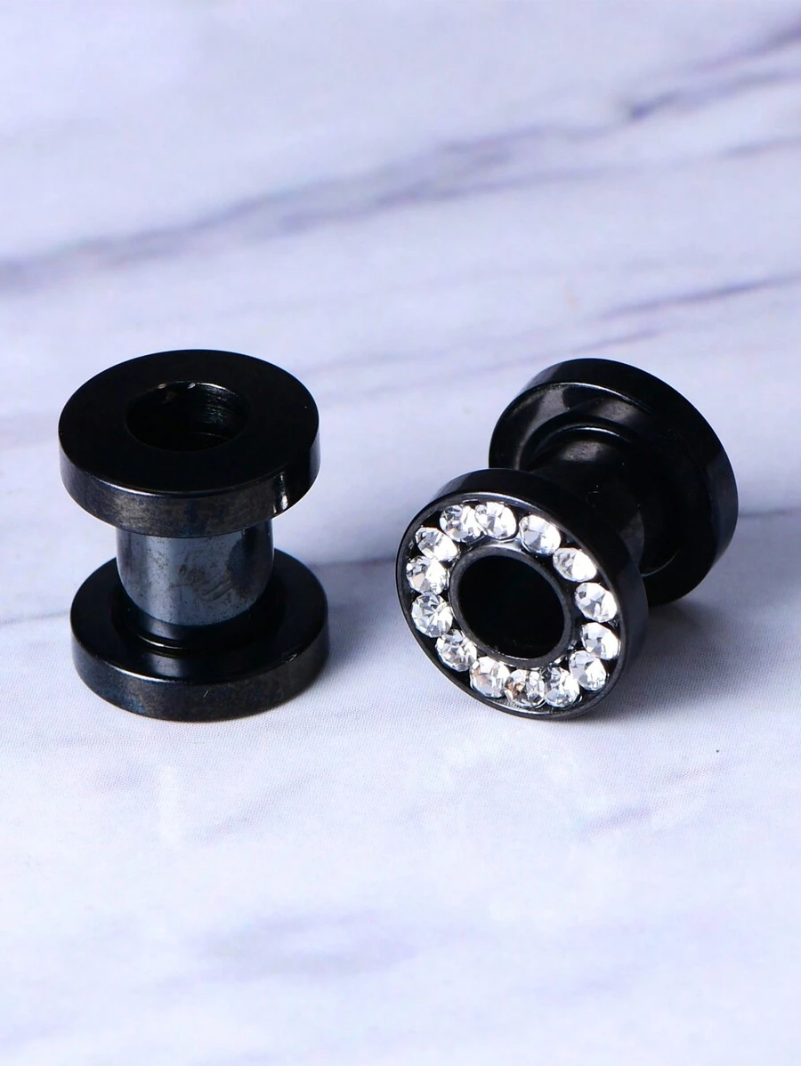 1pair Stainless Steel Pulley Ear Expander Ear Stretcher Ear Gauge Pack ...