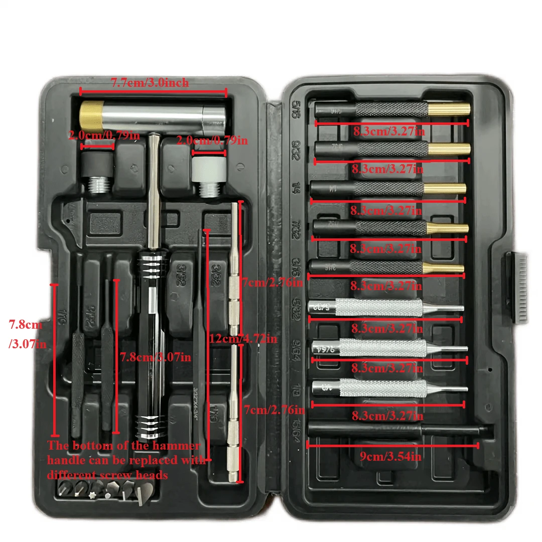 Pin Punch Set, Roll Pin Punch Tool Set Heat Treated For Extra Toughness ...