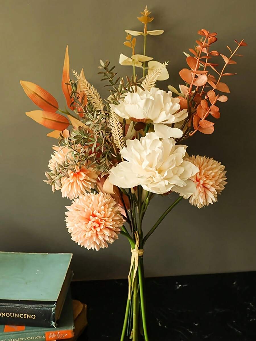 1 Bunch Artificial Fake Flowers Plants Silk Flower Arrangements Wedding ...