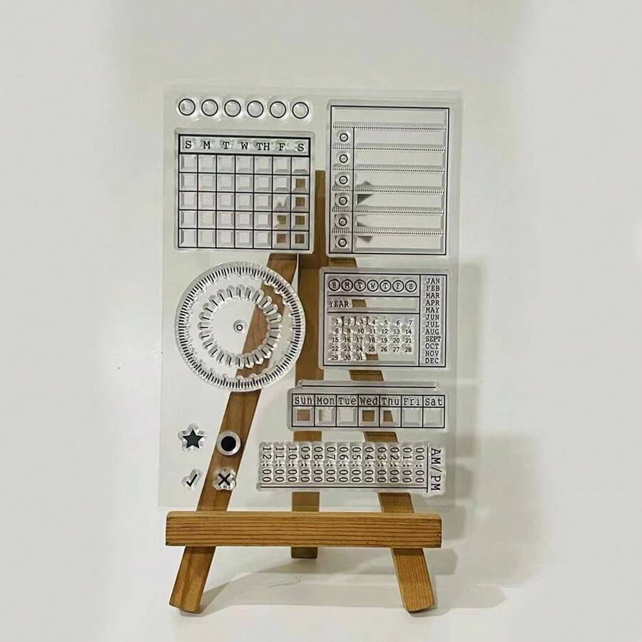 Date And Schedule Stamp, 12 Hours Timeline Clear Stamp, Planner Stamps ...