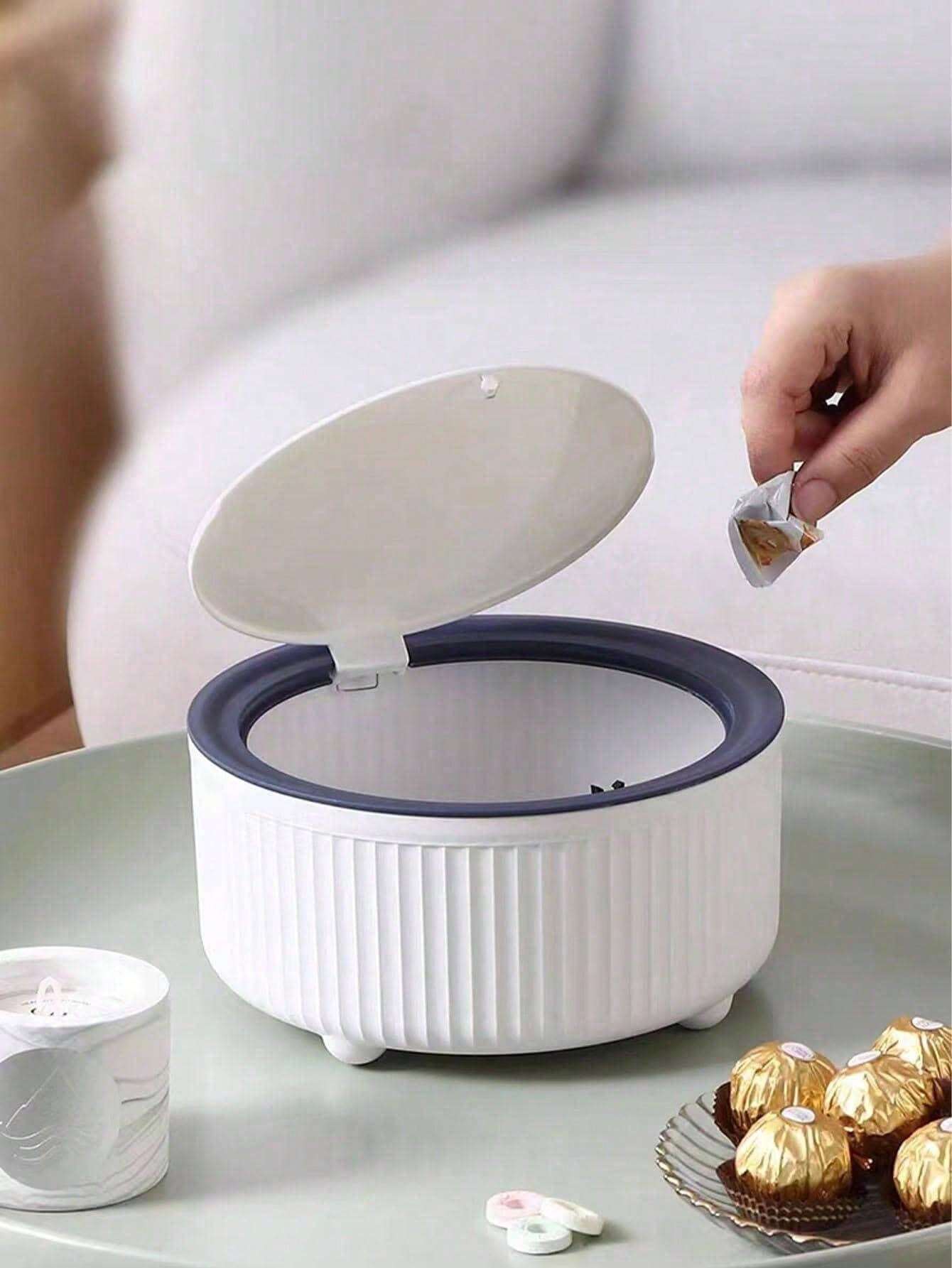 Press Table Trash Can Desk Trash Can Dining Room Organizer Mini Trash ...